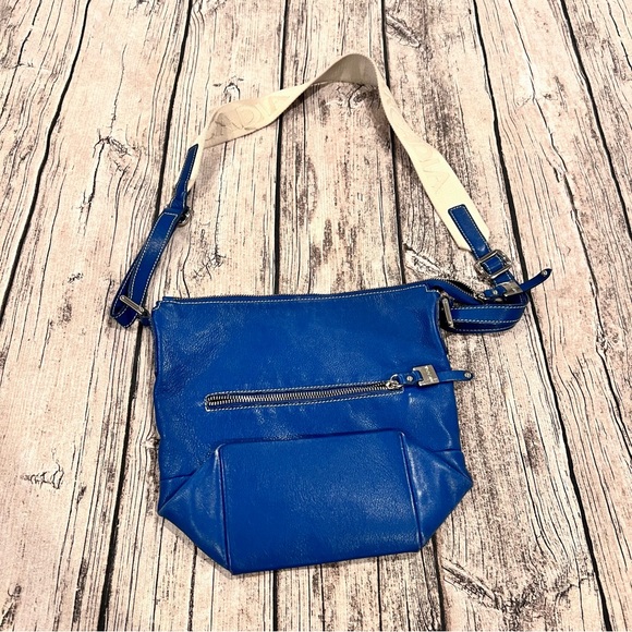 Arcadia | Bags | Arcadia Blue Leather Crossbody Handbag | Poshmark